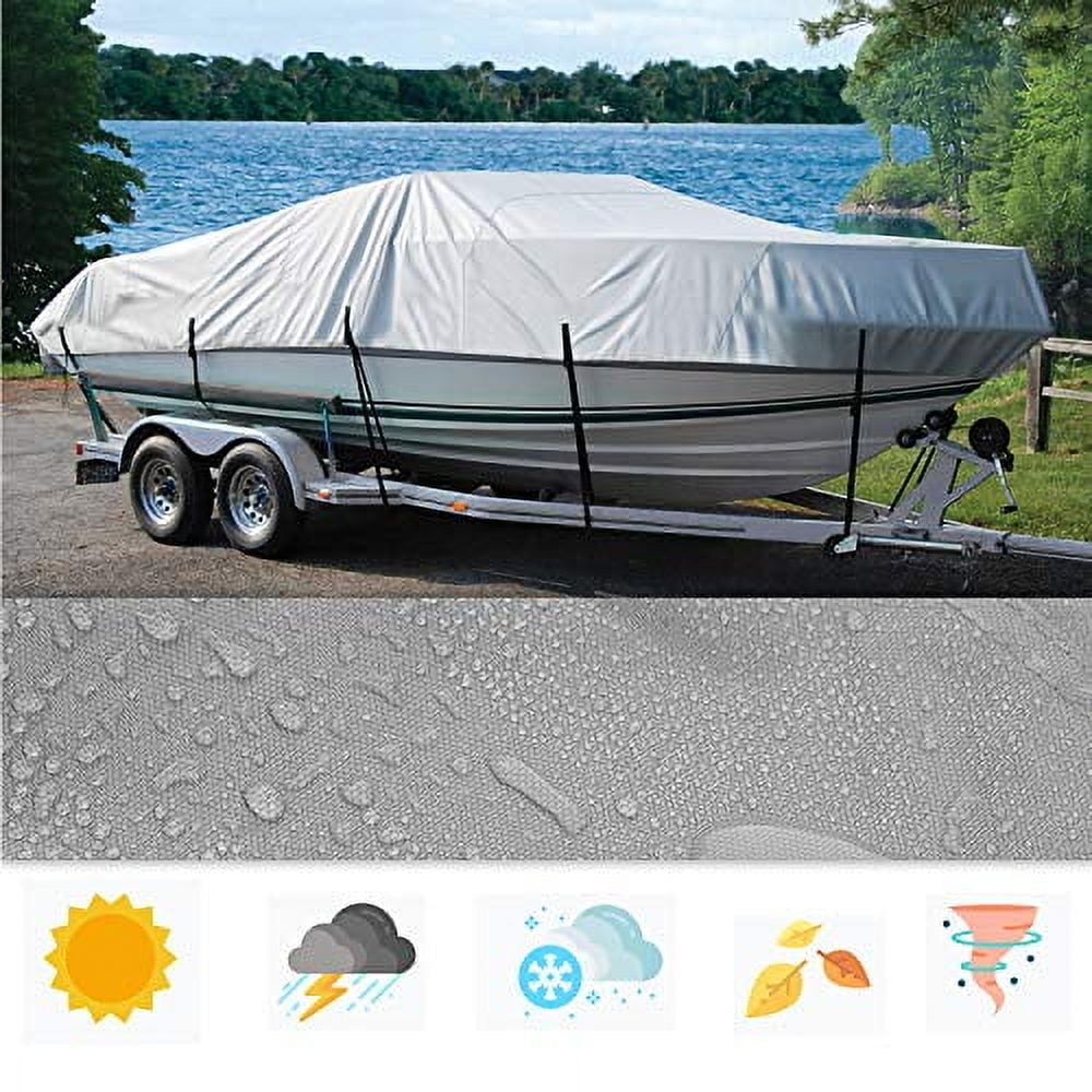 NORTHCAPTAIN 100% Waterproof Boat Cover,600D Marine Grade Polyester ...