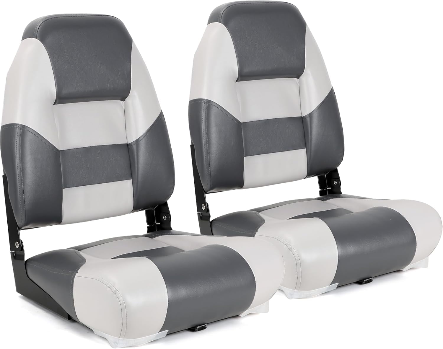 NORTHCAPTAIN Deluxe Marine High Back Folding Fishing Boat Seat,Charcoal ...