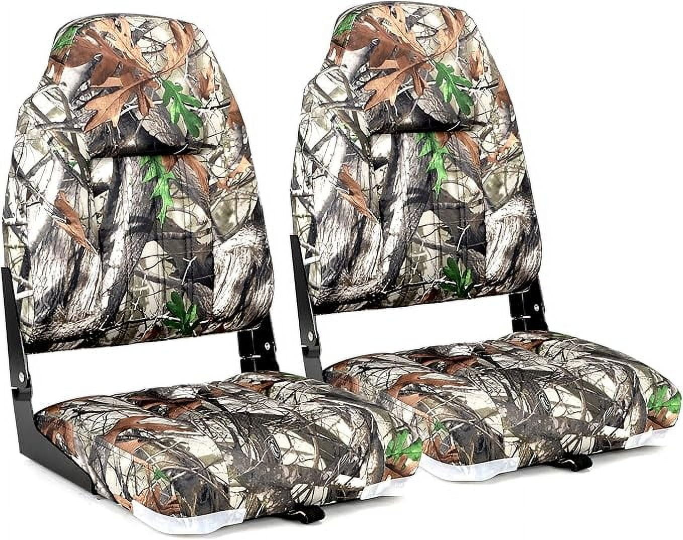 NORTHCAPTAIN Deluxe Camo High Back Folding Fishing Boat Seat,Stainless ...