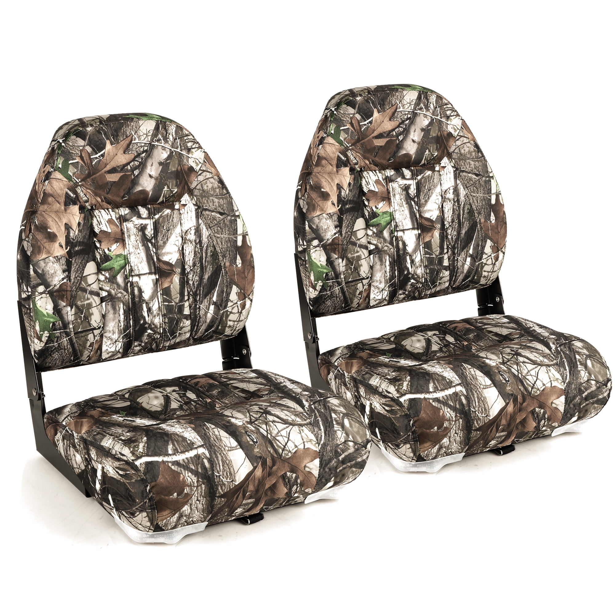 NORTHCAPTAIN Deluxe Camo High Back Folding Fishing Boat Seat,Stainless ...