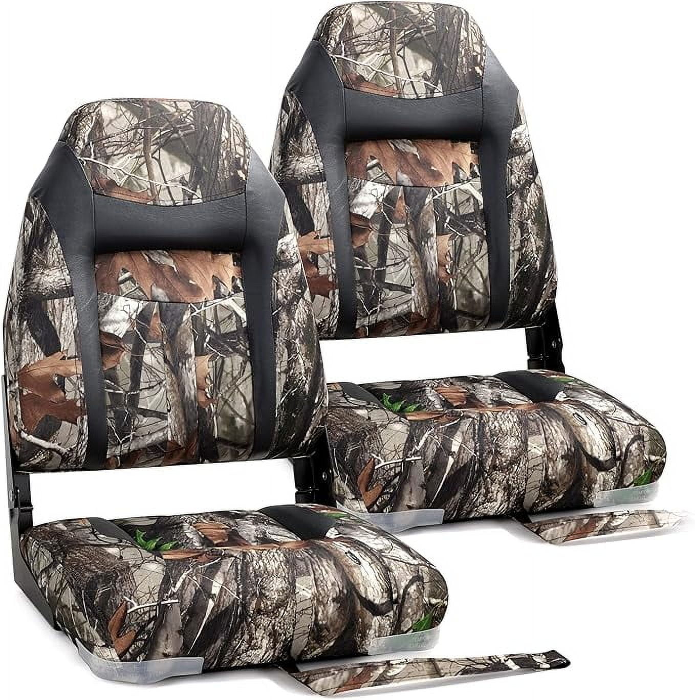 NORTHCAPTAIN Deluxe Camo High Back Folding Fishing Boat Seat,Stainless ...