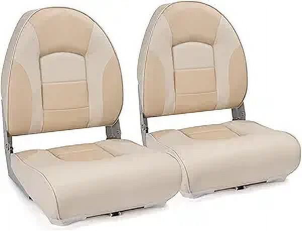 NORTHCAPTAIN Deluxe Marine High Back Folding Boat Seat,Stainless Steel ...