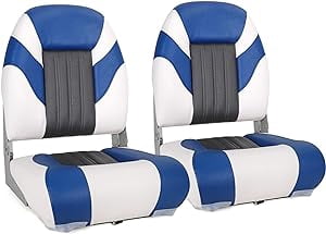 NORTHCAPTAIN Deluxe Marine High Back Folding Boat Seat,Stainless Steel ...