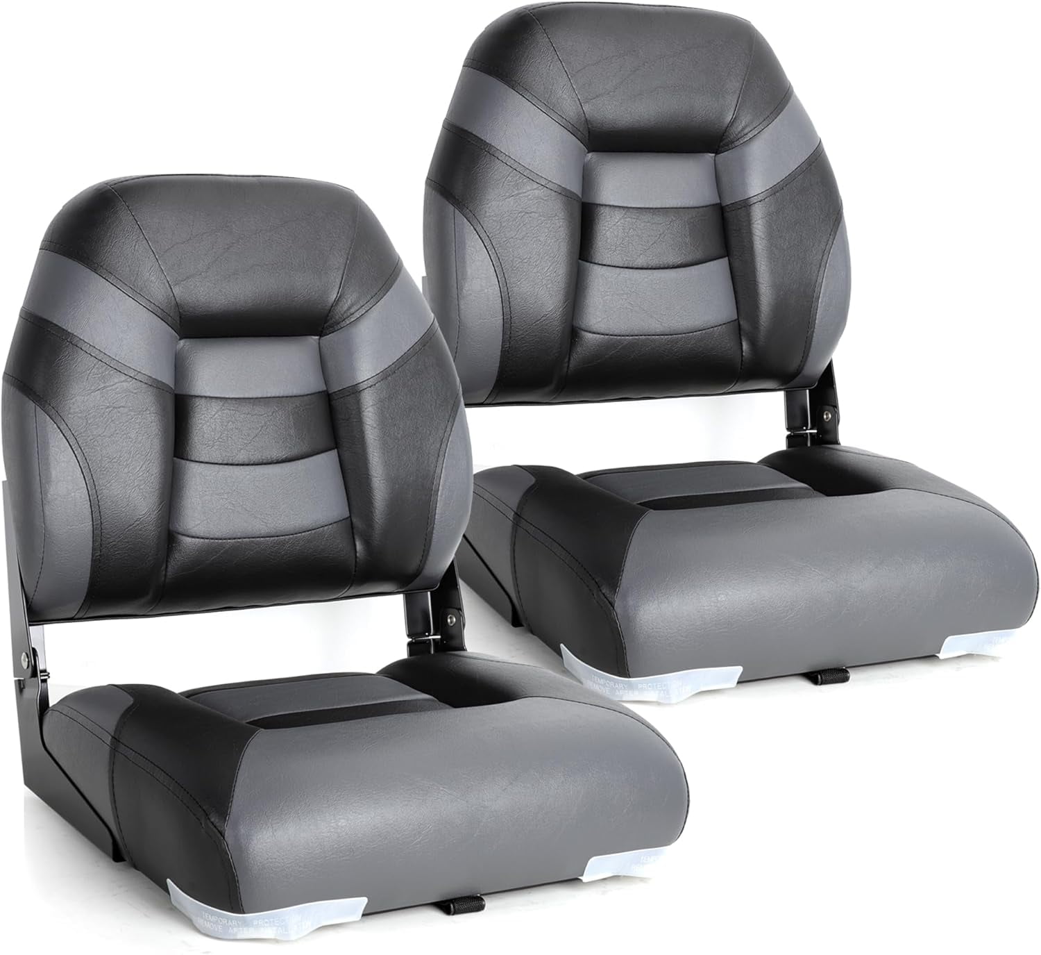 NORTHCAPTAIN Marine Low Back Folding Boat Seat,Stainless Steel Screws ...