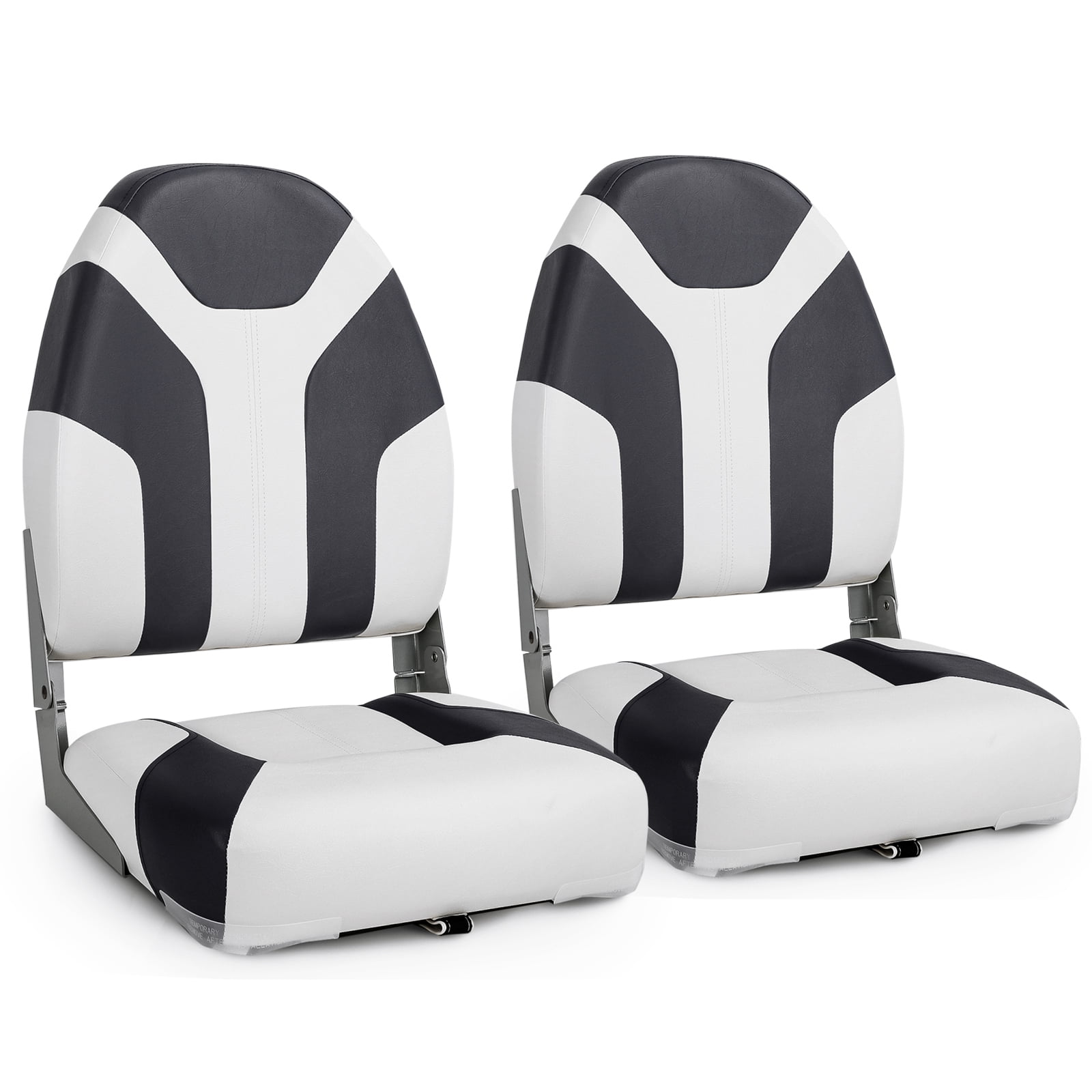 NORTHCAPTAIN Deluxe High Back Folding Boat Seat, 2 Seats, White ...