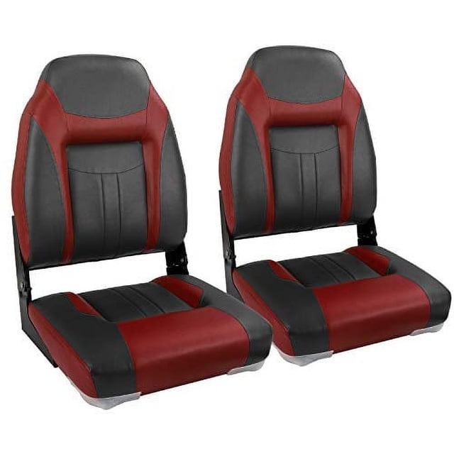 NORTHCAPTAIN S1 Deluxe High Back Folding Boat Seat(2 Seats),Charcoal ...