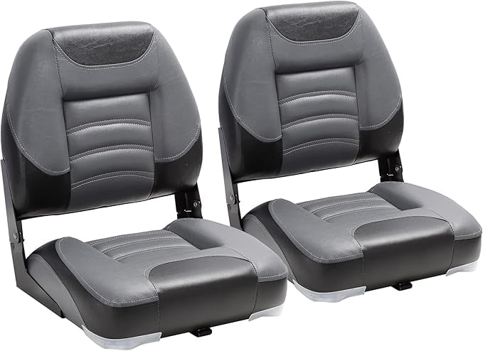 NORTHCAPTAIN T1 Deluxe Low Back Folding Boat Seat,Stainless Steel ...
