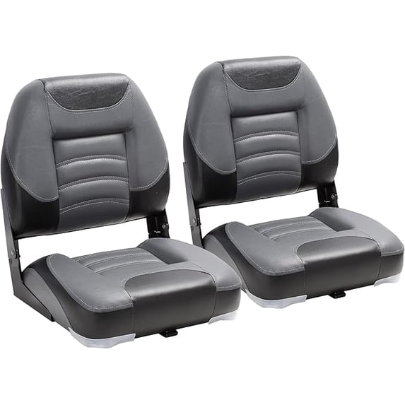 NORTHCAPTAIN T1 Deluxe Low Back Folding Boat Seat,Stainless Steel ...