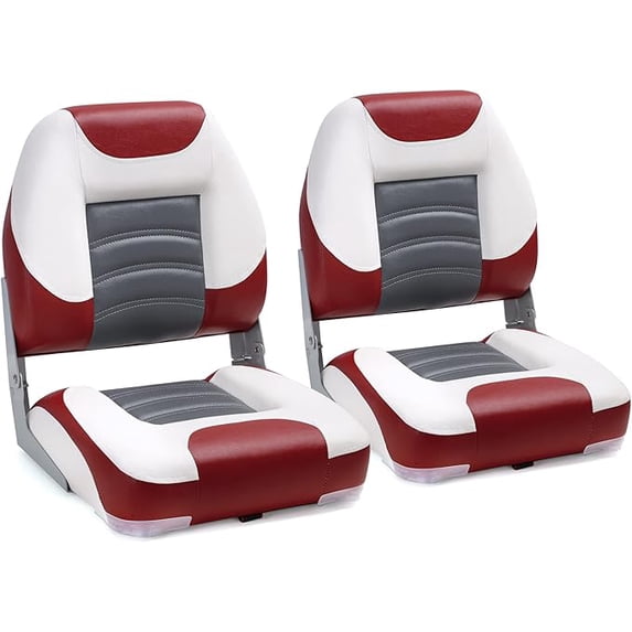 NORTHCAPTAIN T1 Deluxe Low Back Folding Boat Seat,Stainless Steel ...