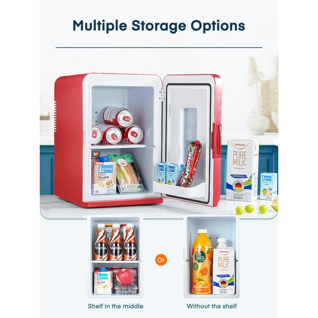 Mini Fridge 15 Liter Dorm Refrigerator Portable Refrigerator with ...