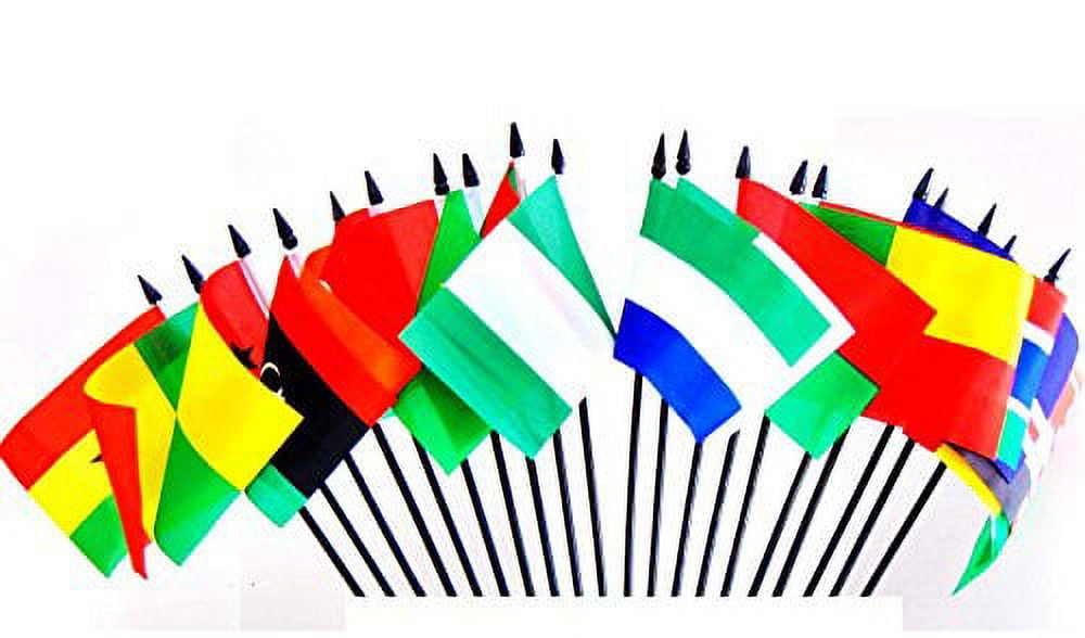 NORTHWEST AFRICAN WORLD FLAG SET--20 Polyester 4"x6" Flags, One Flag ...