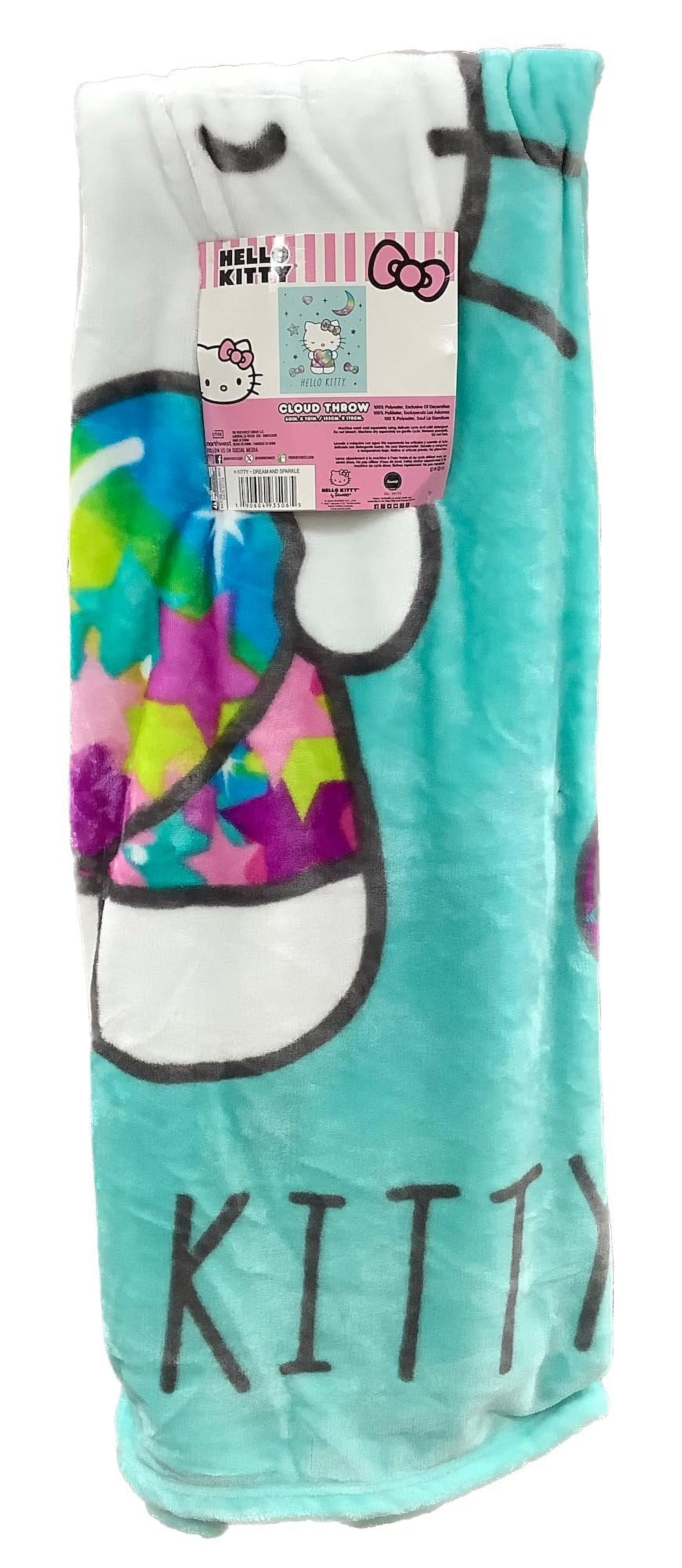 NORTHWEST Hello Kitty Throw Blankets - Cloud Throw 60" x 70" - Teal ...
