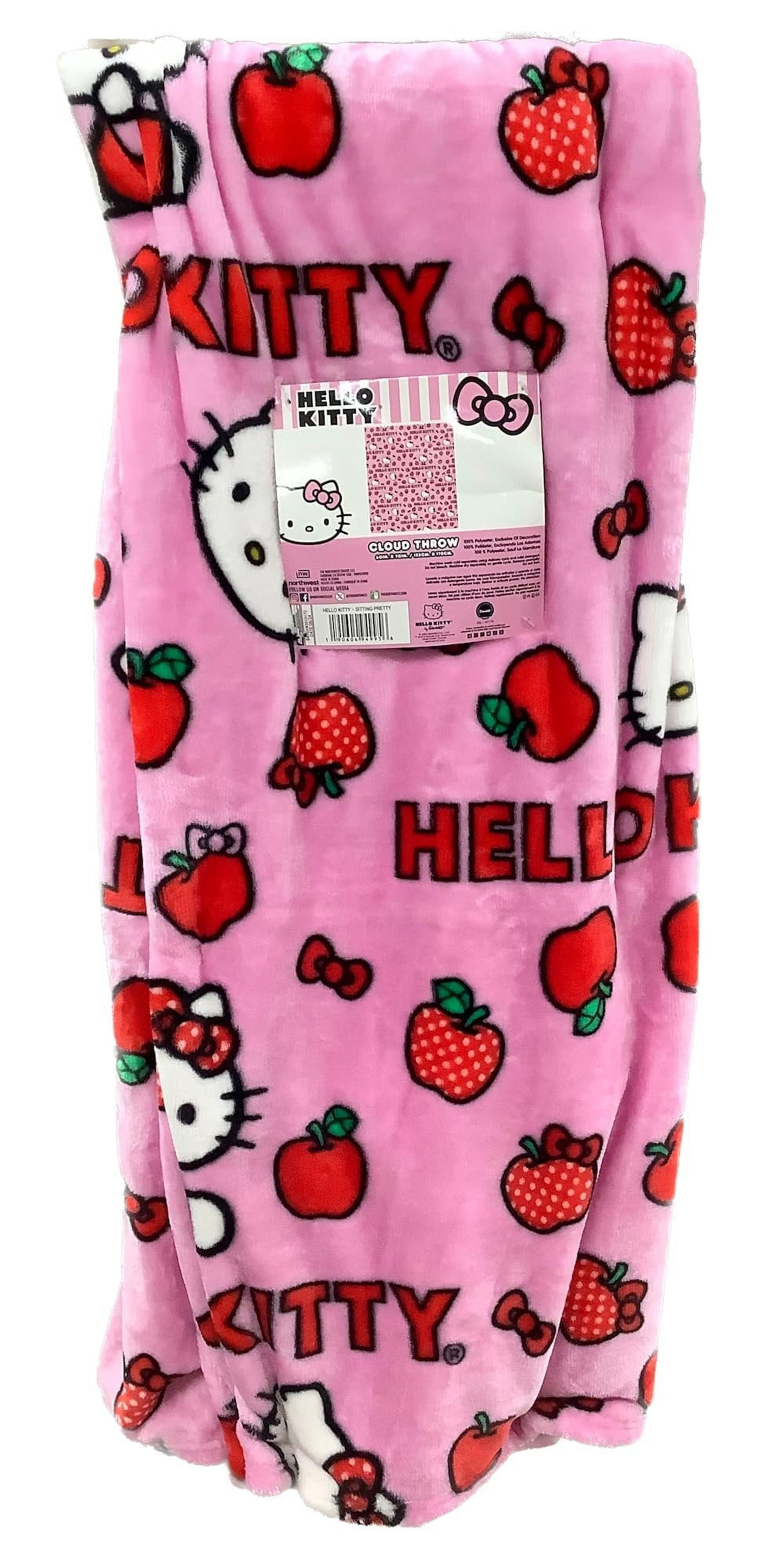 NORTHWEST Hello Kitty Throw Blankets Pink - Hello Kitty Bold Red ...