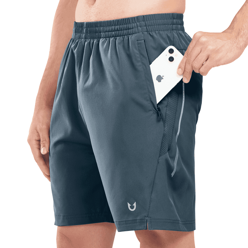 NORTHYARD Men's 7" Running Athletic Shorts with Zipper Pockets Workout ...