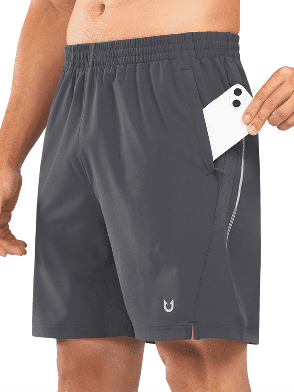 NORTHYARD Men's 7" Athletic Running Shorts with Zipper Pockets Workout ...