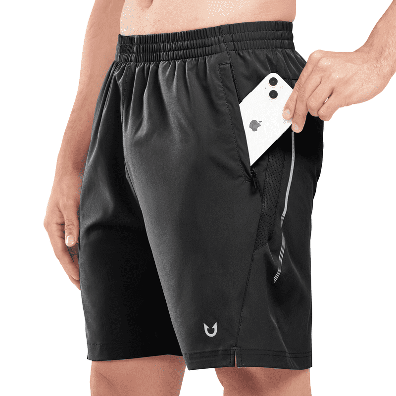 NORTHYARD Men's 7" Running Athletic Shorts with Zipper Pockets Workout ...