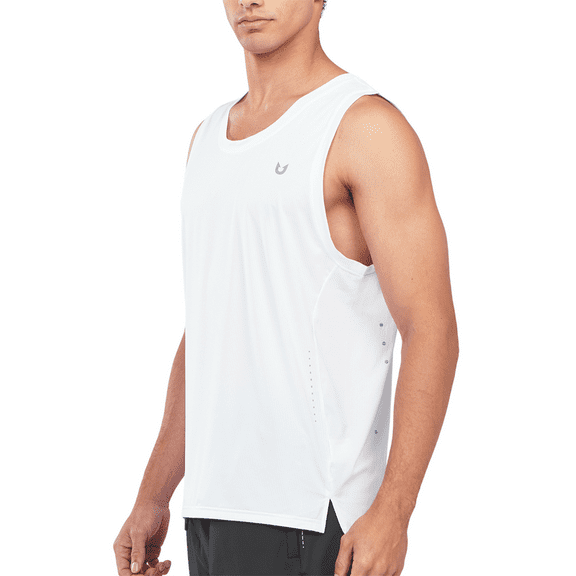 Caqnni Men's Workout Sleeveless Shirts Quick Dry Muscle Swim Shirt Gym ...