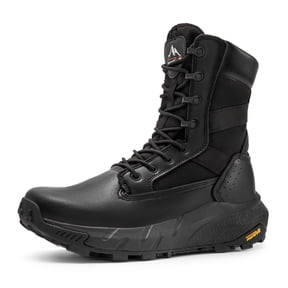 NORTIV8 Men's Waterproof Tactical Work Boots Leather 6-Inch - Walmart.com
