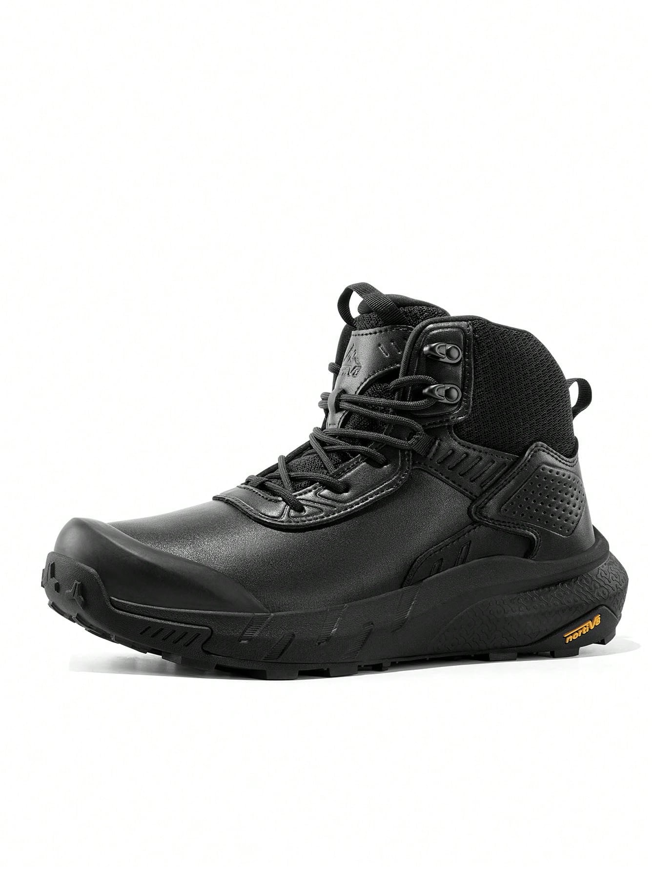 NORTIV 8 Men's Waterproof Military Tactical Work Boots Leather Motorcycle Combat Boots ...