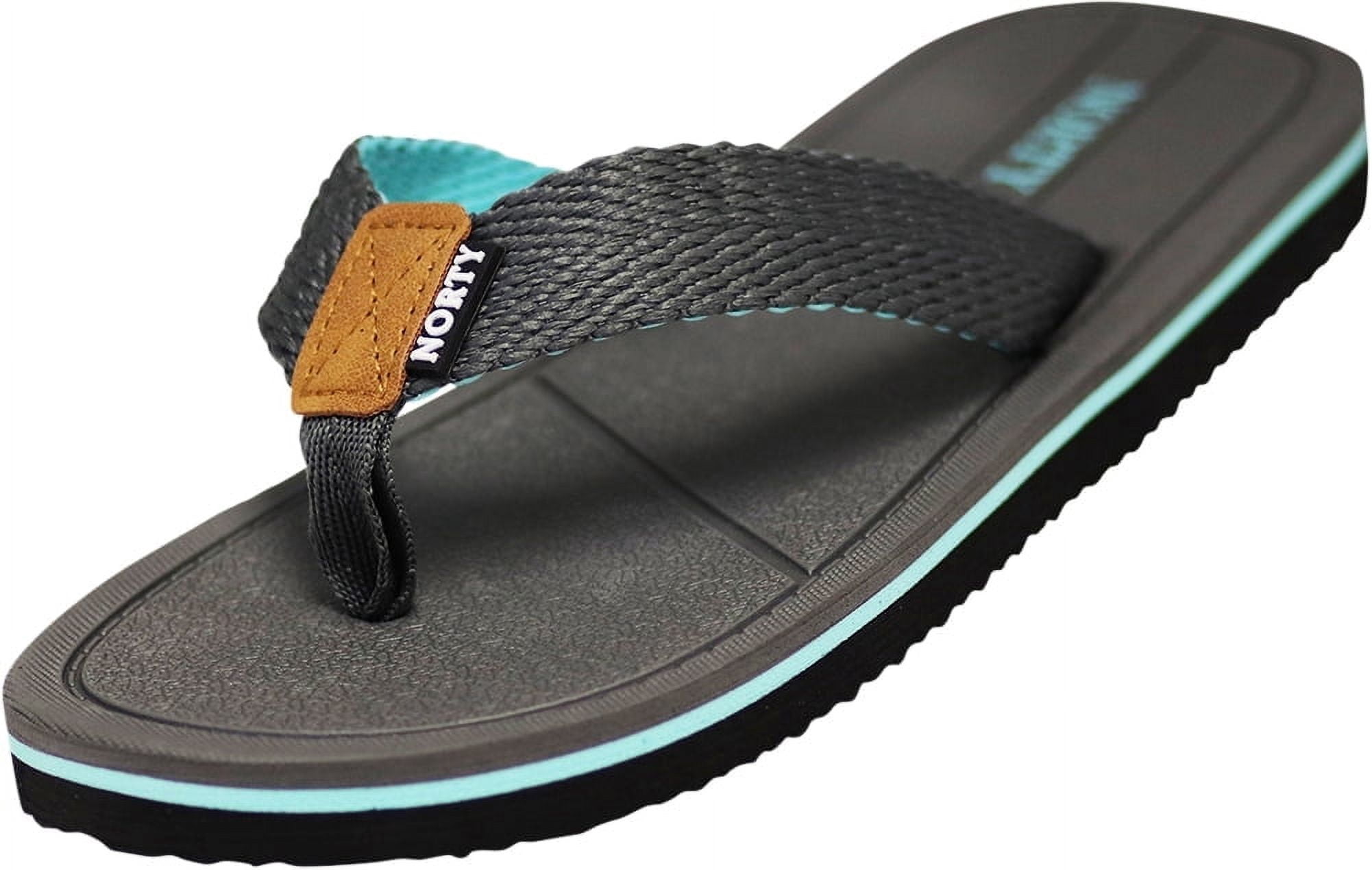 NORTY Rugged Big Boys 4-8 Flip Flops Thong Sandals in Grey - Walmart.com