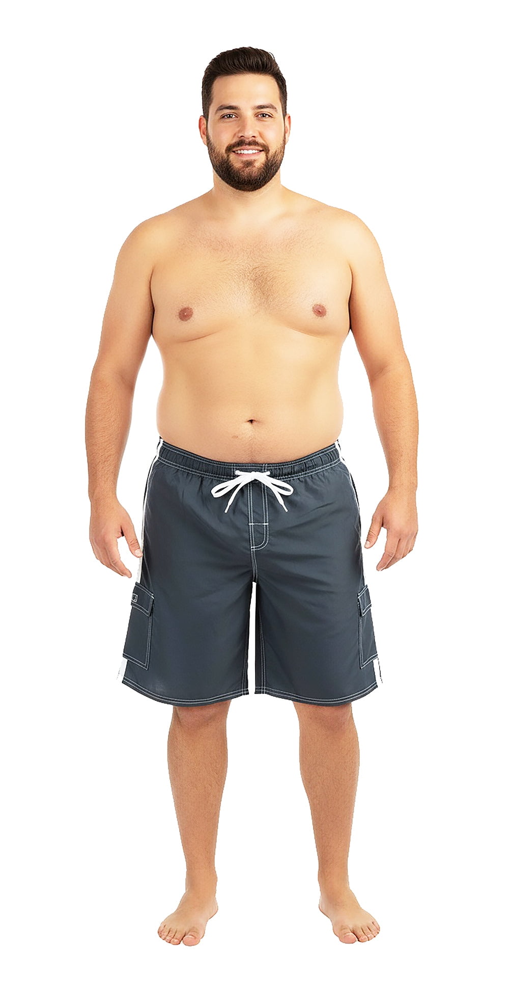 NORTY Big & Tall Men's Quick Dry Swim Trunks Board with Lining & Secure ...
