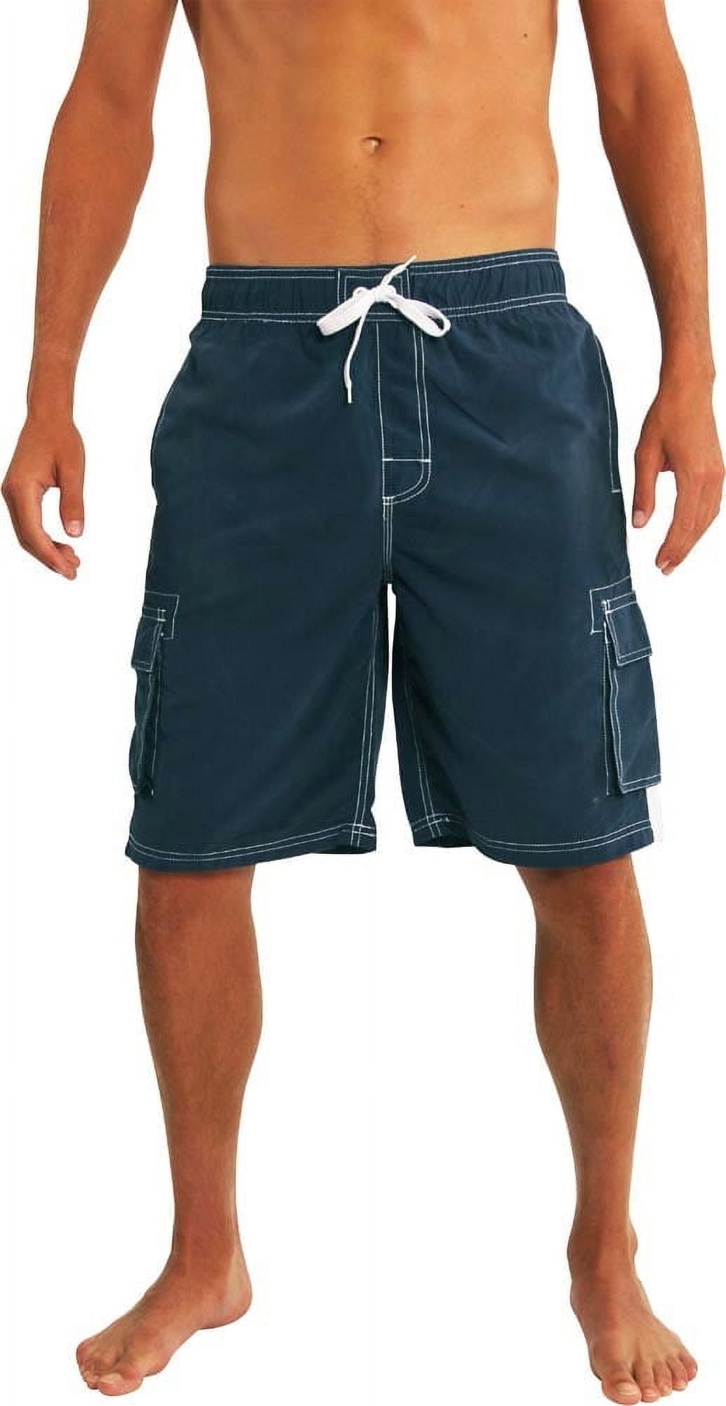 NORTY Big & Tall Men's Quick Dry Swim Trunks Board with Lining & Secure ...