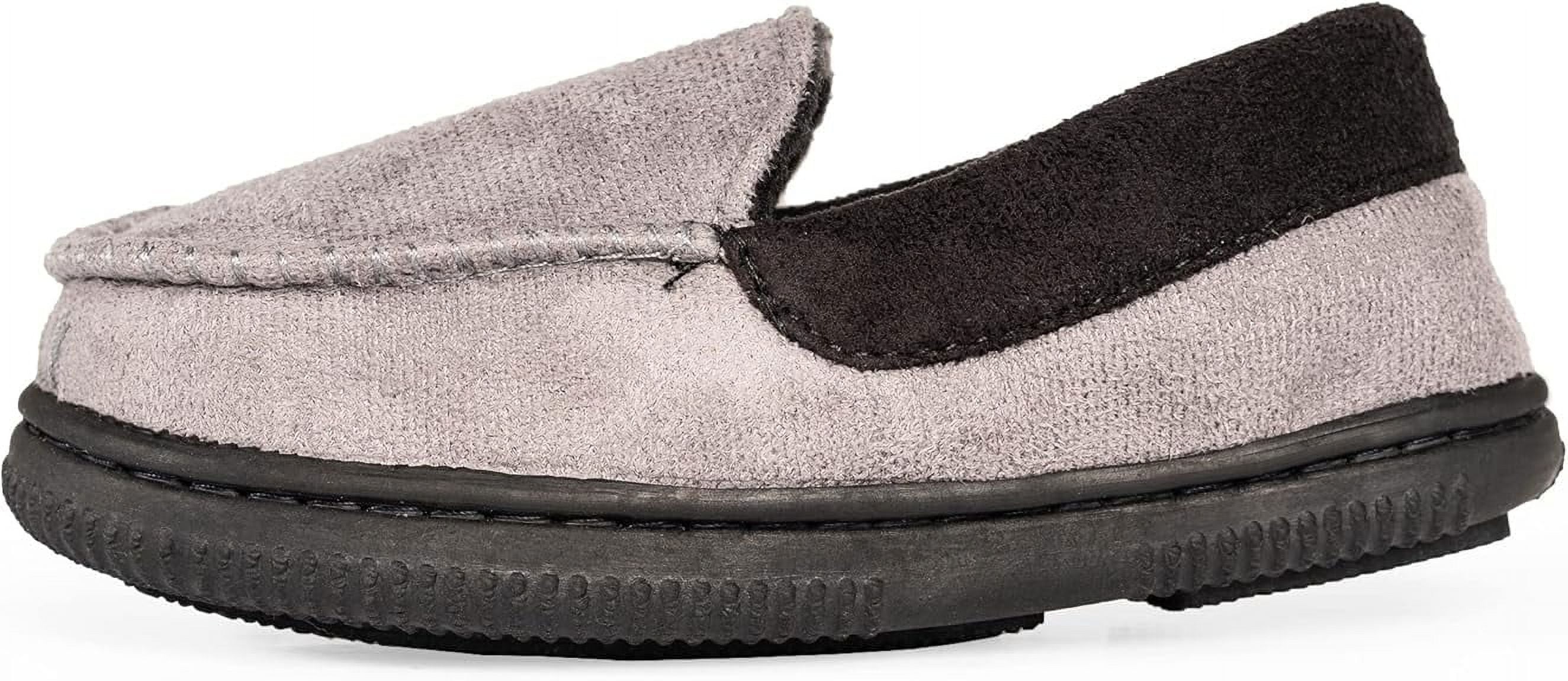 NORTY Boys Girls Moccasin Slippers for Kids Slip-On House Shoes - Flat ...