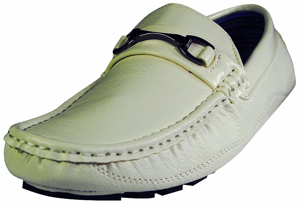 NORTY Brix Mens Driving Shoes Adult Male Slip on Loafers White 13 ...