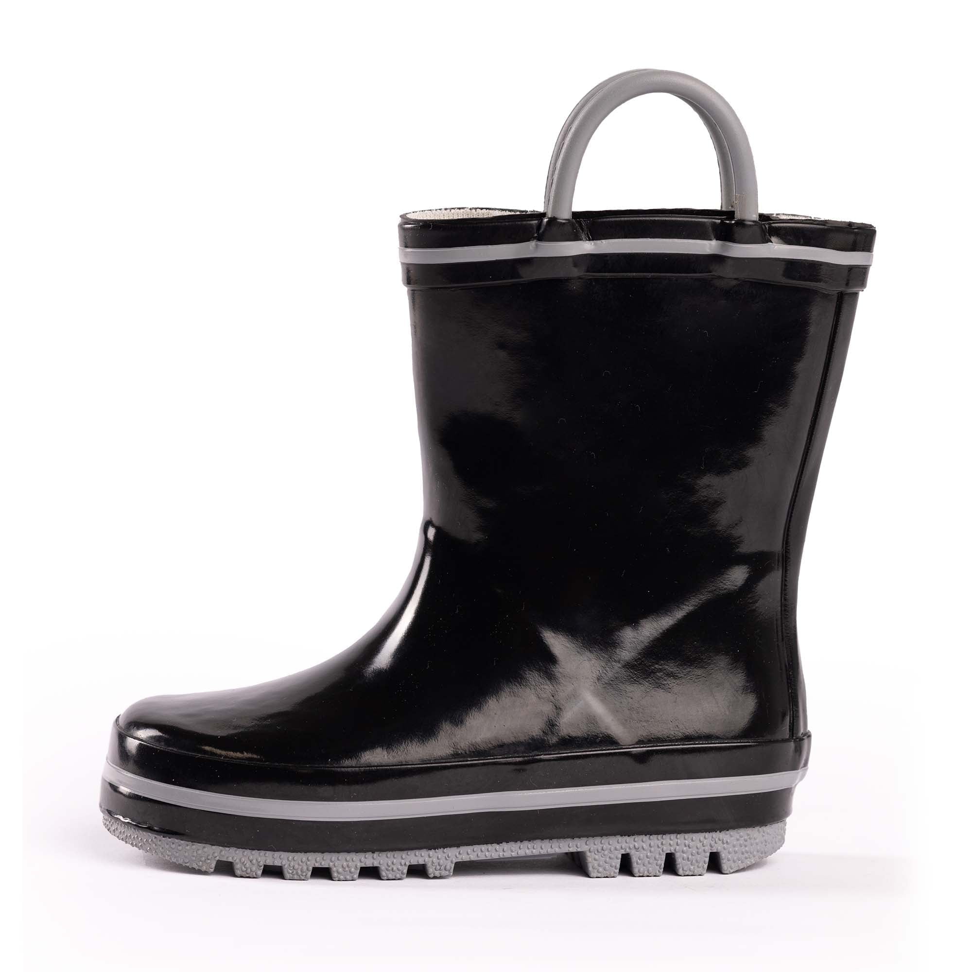 NORTY Rubber Rain Boots for Kids Boys Girls Waterproof Solid Printed ...