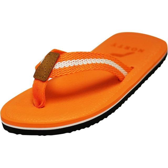 NORTY Girls Flip Flops Female Child Thong Sandals Orange - Runs 1 Size ...