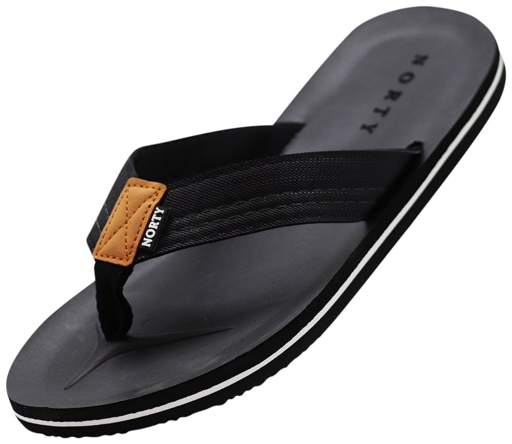 NORTY Men's Everyday Comfort Casual Sandals Flip Flop Slip On Beach ...