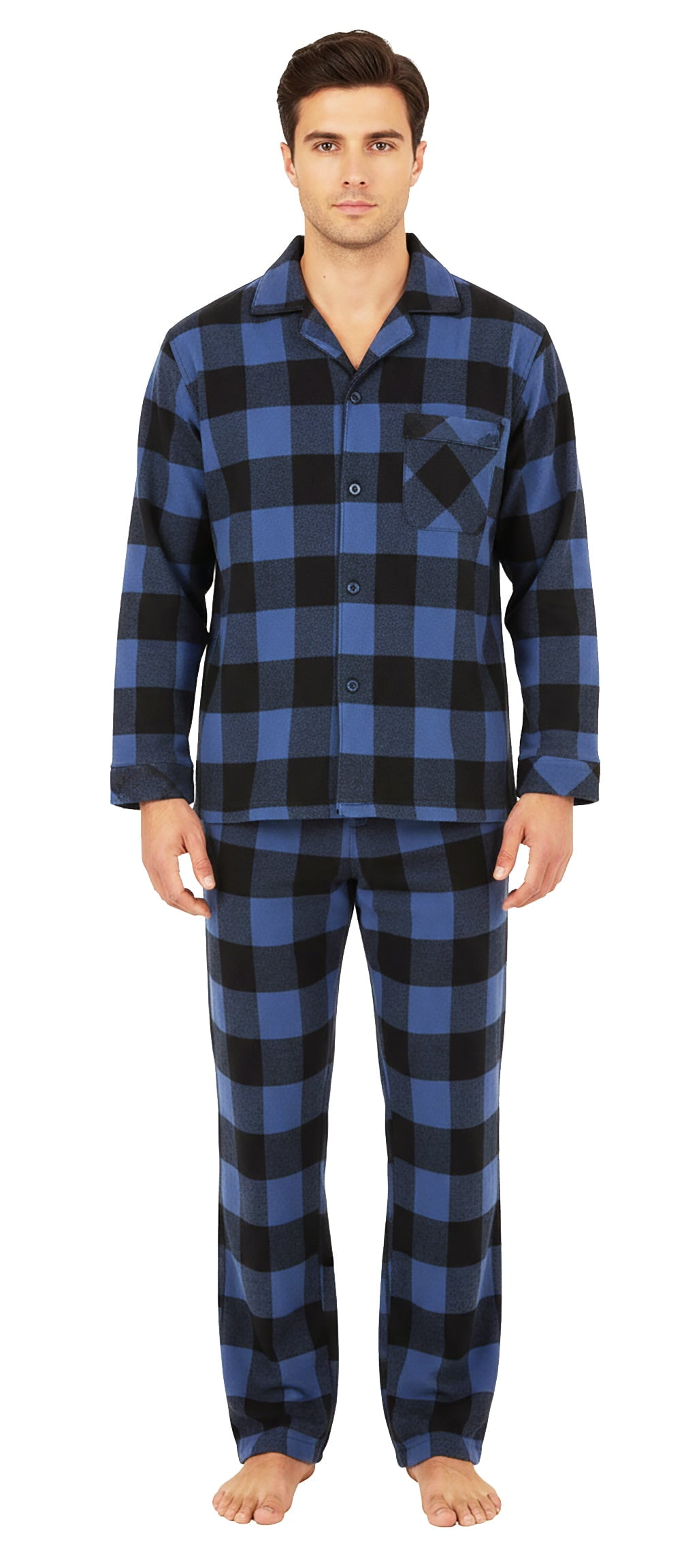 NORTY Men's Flannel Cotton Pajama Sets, Soft Sleepwear, Adjustable ...