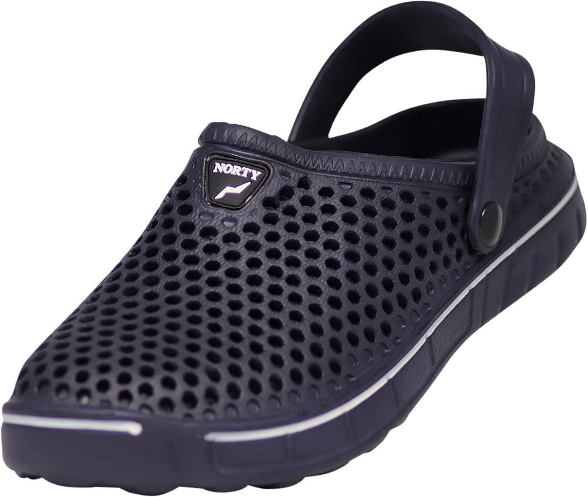 Norty Men's Lightweight EVA Clogs, Slip On, Optional Back Strap, Navy ...
