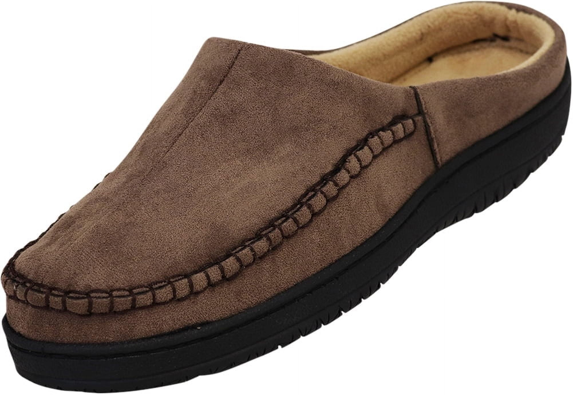 Norty Men's Slip-Resistant Indoor Outdoor Scuff Slippers - Comfortable ...