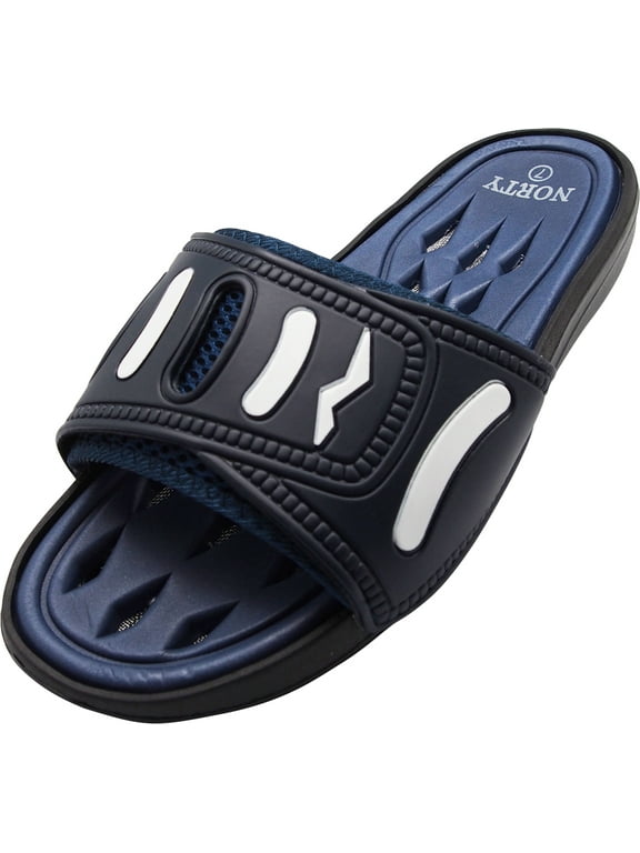 Alpine Swiss Gabe Memory Foam Slide Sandals Men's Adjustable Comfort ...