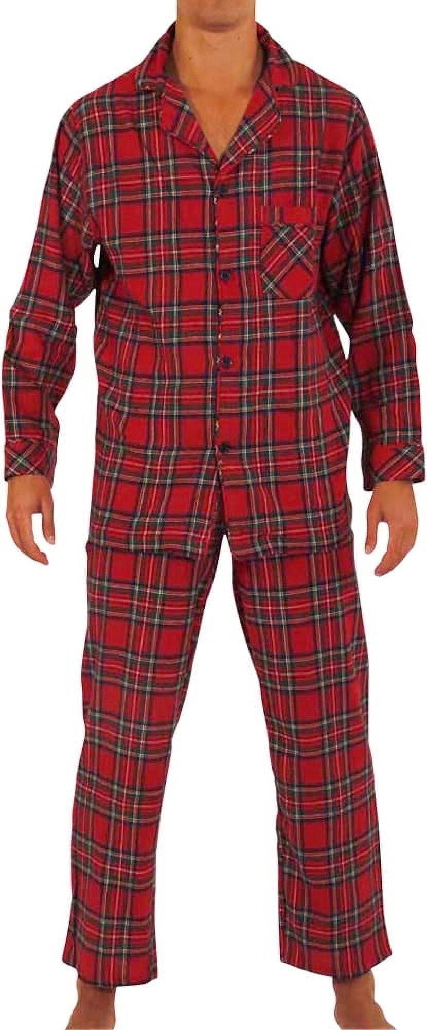 NORTY Men's Flannel Cotton Blend Sleepwear Pajama Sets Warm Soft ...