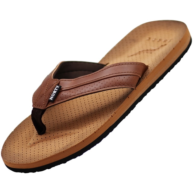 Norty Men's Soft EVA Flip Flop Thong Sandal Shoe 41451-8D(M)US (Brown ...