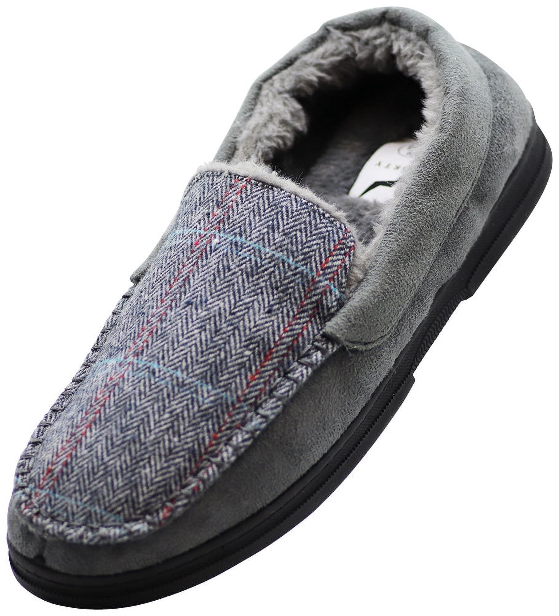 NORTY Men's Loafer Slip-On Moccasin Slippers - Comfortable, Stylish ...