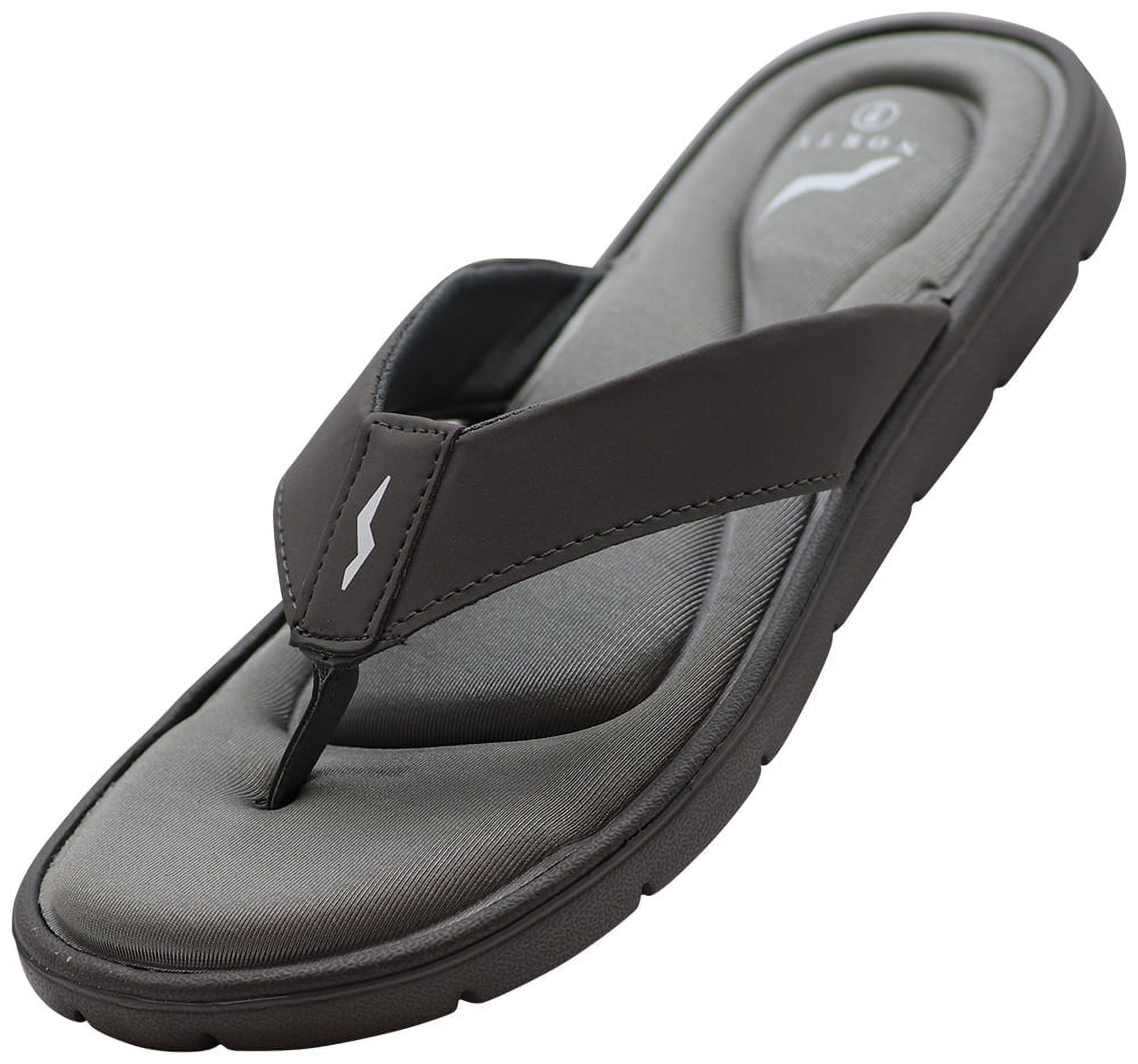 Norty Men's Comfortable and Casual Slip-On Memory Foam Flip Flop Thong ...