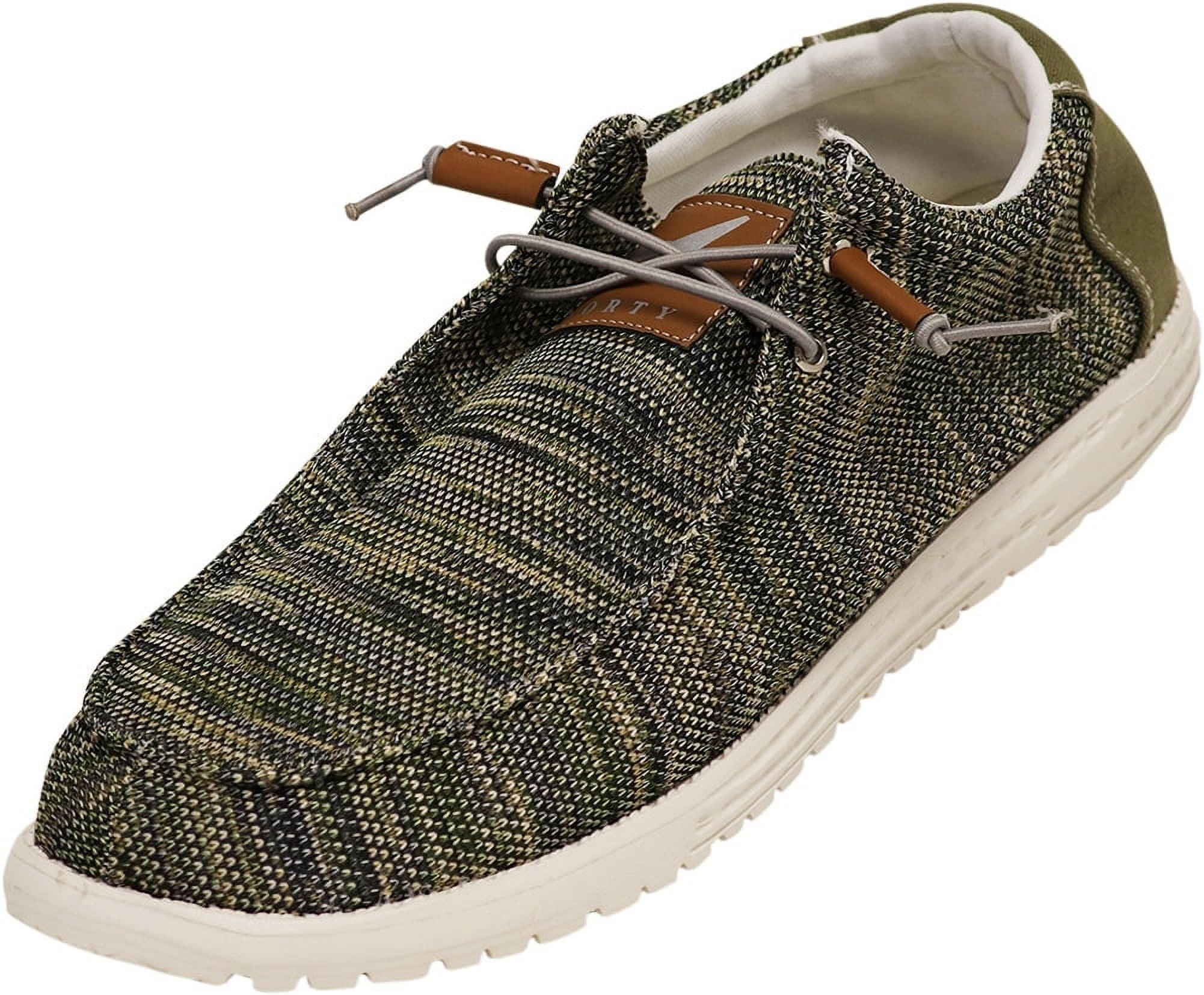 NORTY Mens Boat Shoe Canvas Casual Lightweight Slip-On Loafer Everyday ...