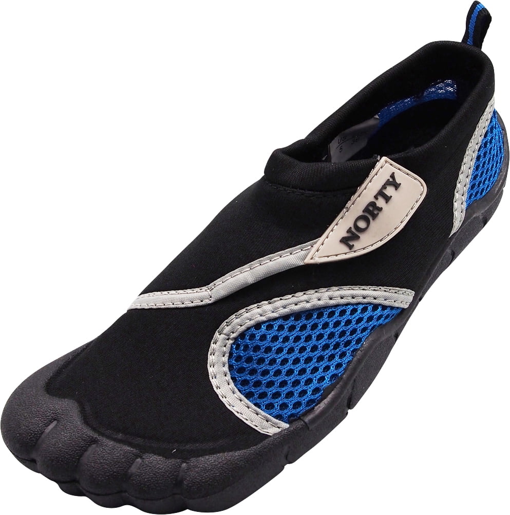 NORTY Mens Water Shoes Adult Male Pool Shoes Black Blue 10 - Runs 1 ...