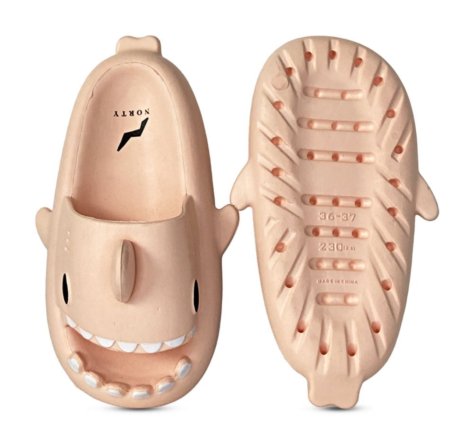 NORTY Mens Womens Unisex Lightweight Novelty Shark Slide Slipper ...
