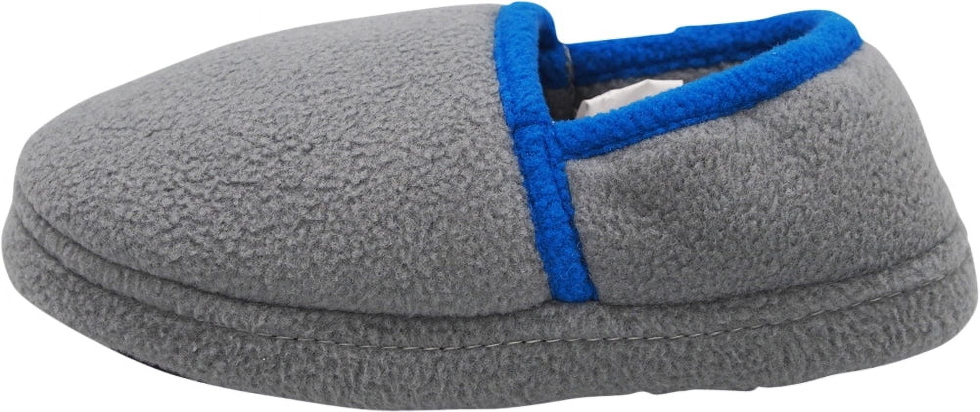 Norty Toddler Little and Big Boy's Kids Fleece Memory Foam Slip On ...