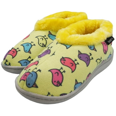 HOMEHOT Girls Bedroom Slippers, Memory Foam, Indoor Outdoor, Rubber ...