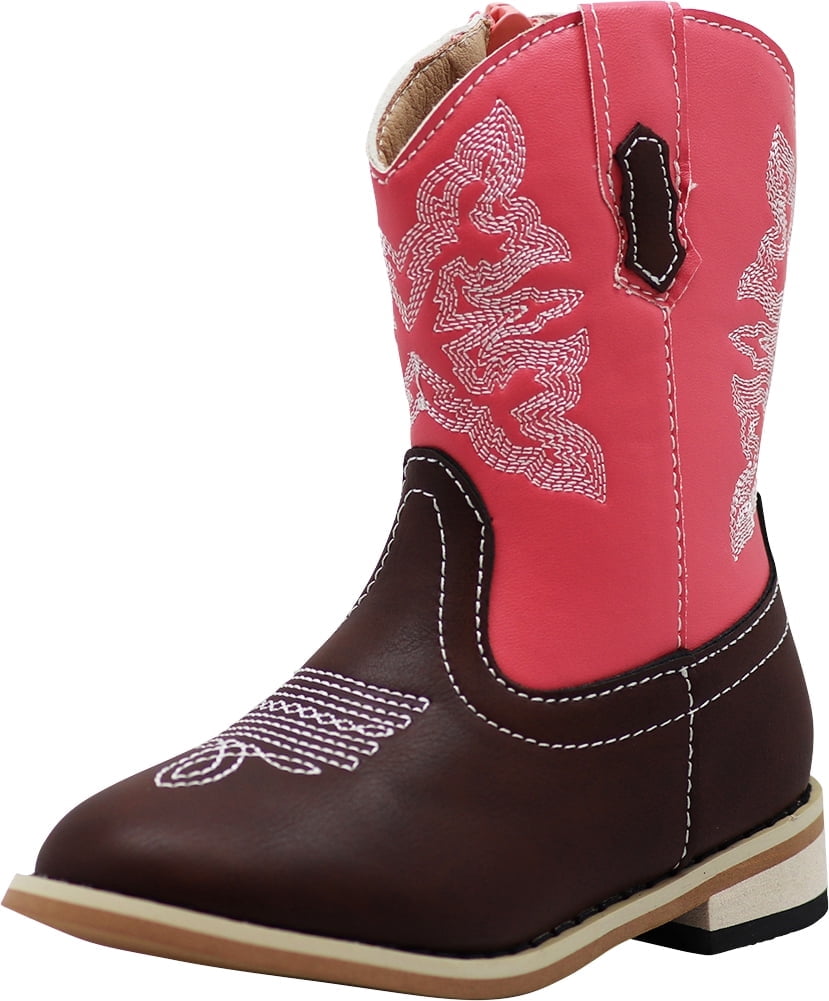 NORTY Toddler Girls Classic Cowboy Boot, Western Style, Faux Leather ...