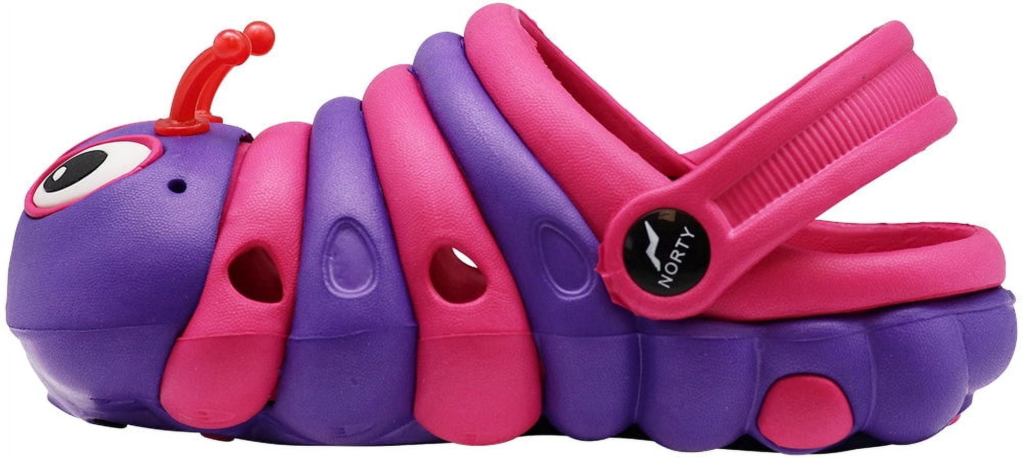 NORTY Toddler Unisex Clogs Fun Caterpillar Bug Shoes for Kids with ...