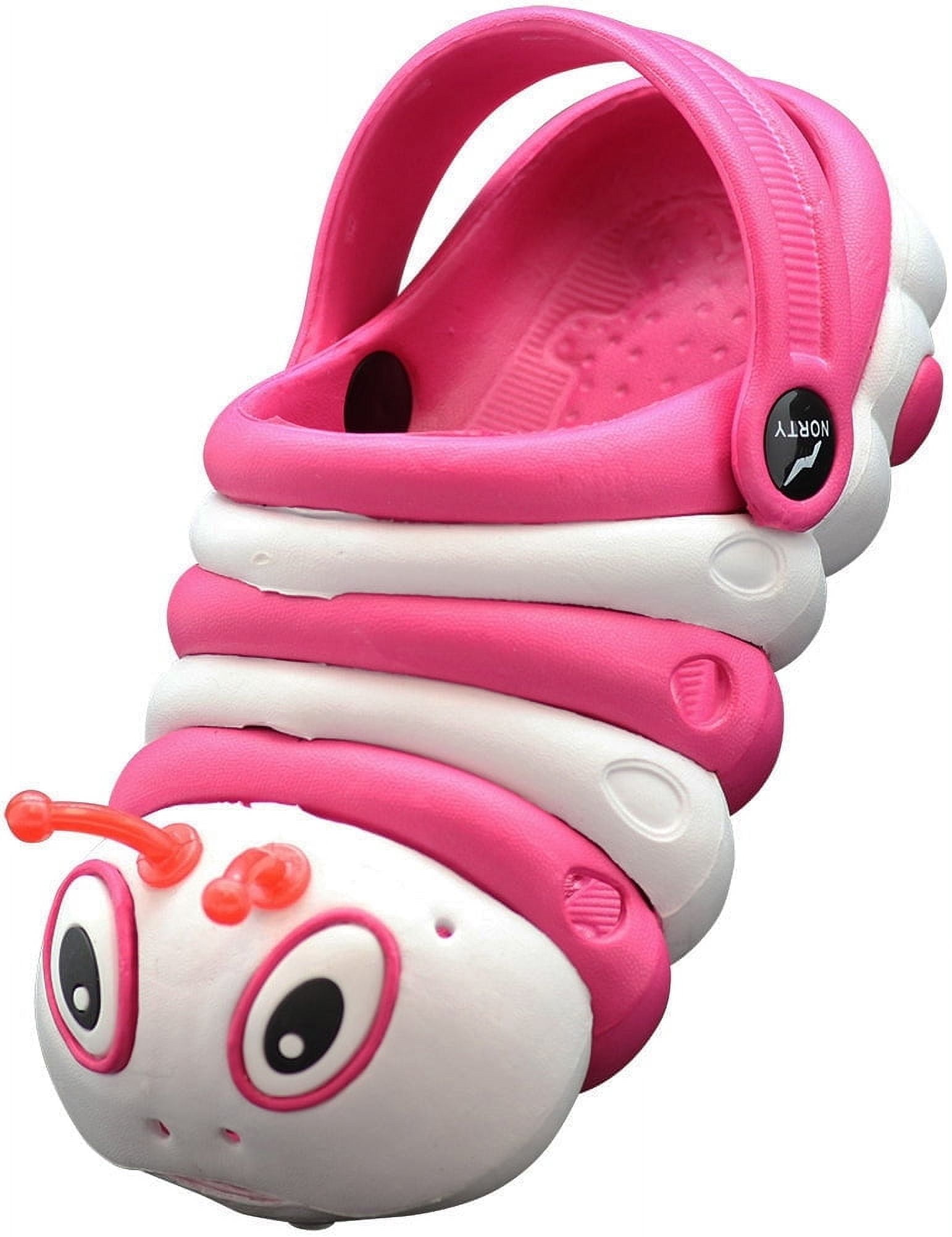 NORTY Toddler Unisex Clogs Fun Caterpillar Bug Shoes for Kids with ...