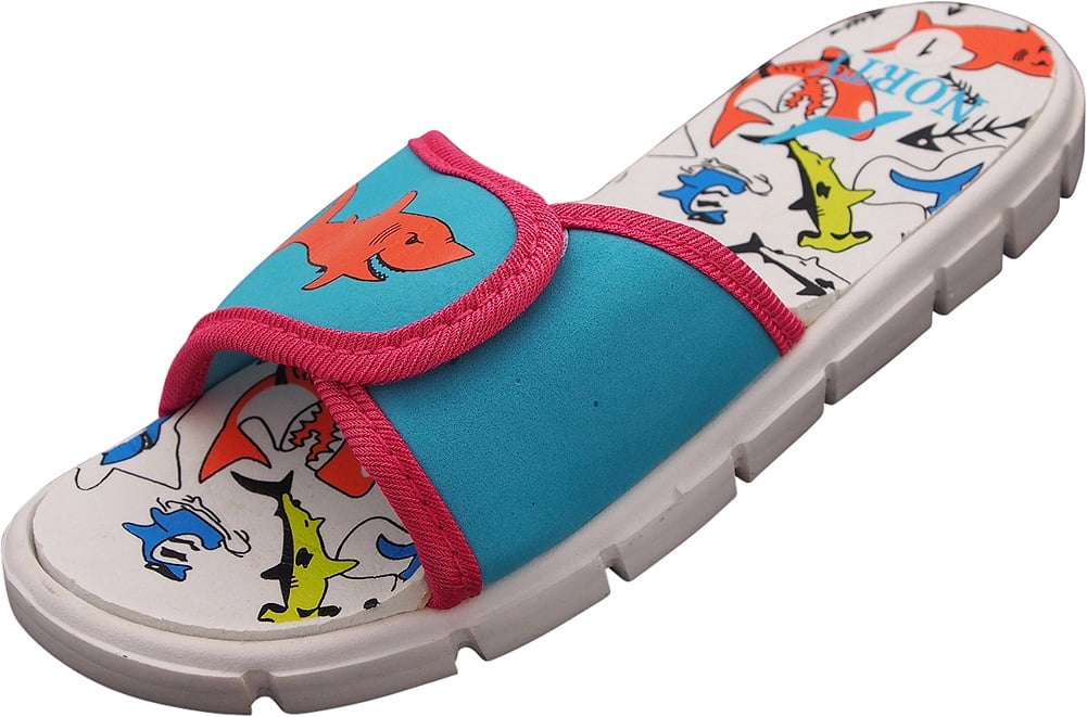NORTY Unisex Boy's Girl's Slide Sandals for Kids for Shower, Pool ...