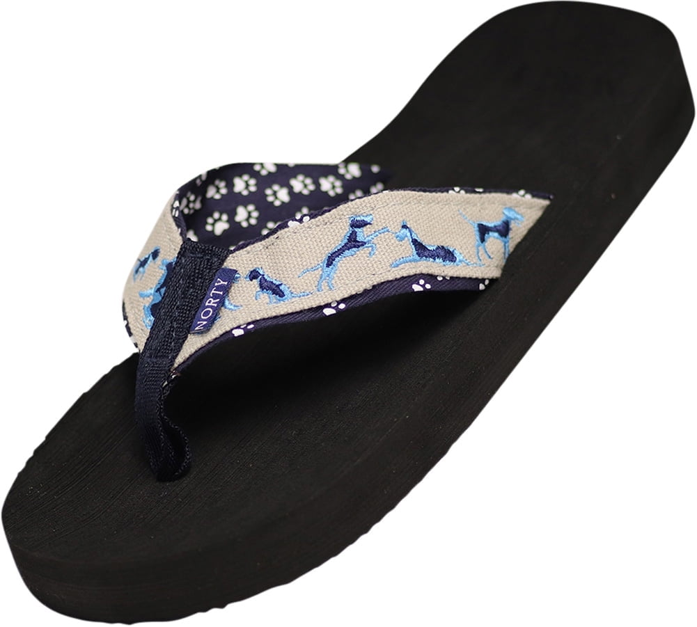 Norty Women's Flip-Flop Sandal, Low Heel Platform Sandal - Walmart.com