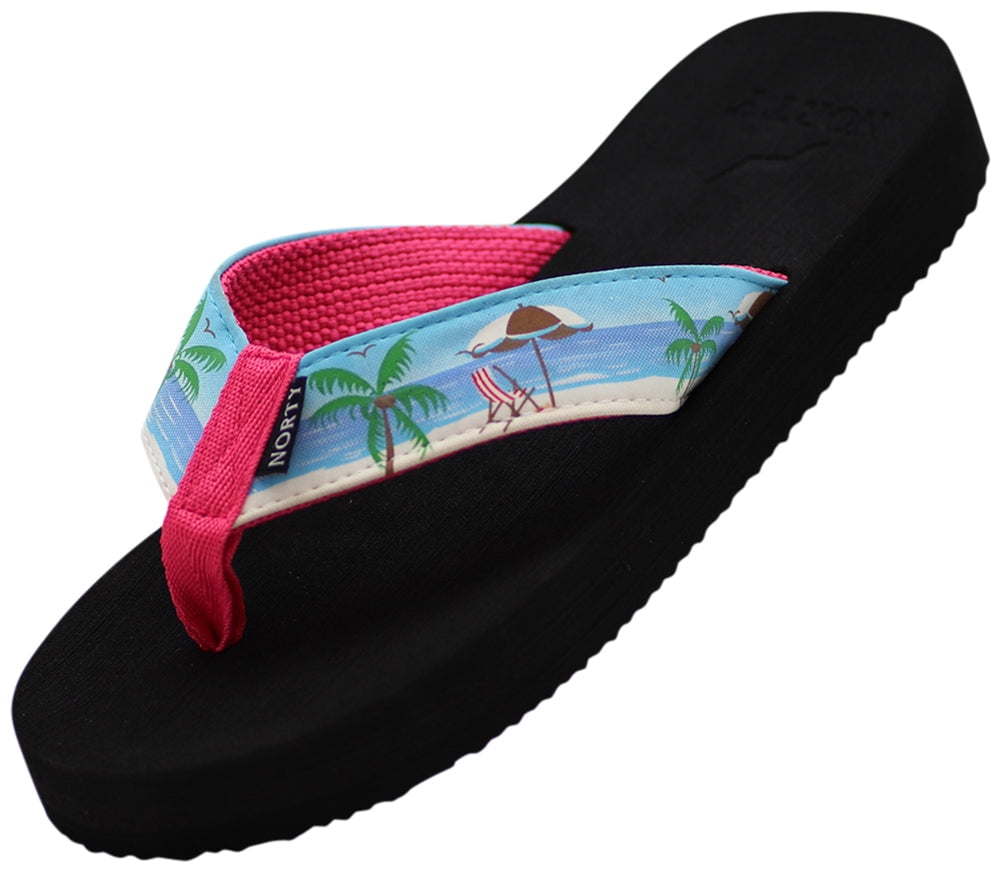 Norty Women's Flip-Flop Sandal, Low Heel Platform Sandal - Walmart.com